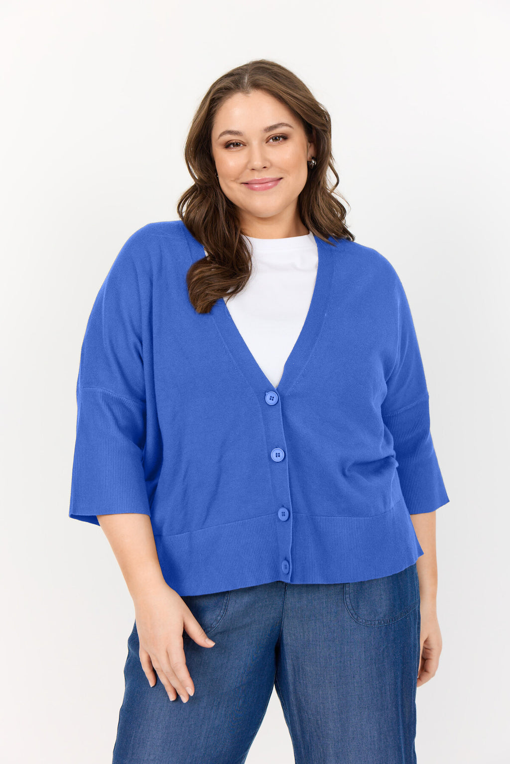 WA-SAMANDA 10 Cardigan in Blå from Wasabi Concept | Wasabiconcept.se